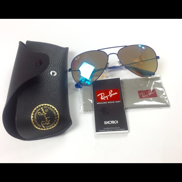 Ray-Ban | Accessories | Rayban Blue Gradient Aviator Flash Sunglasses ...